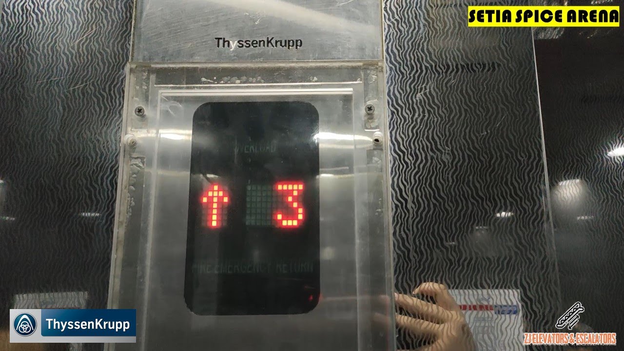 A ThyssenKrupp Elevator at Setia SPICE Arena, Bayan Lepas, Penang, Malaysia. (Lift 1) - YouTube