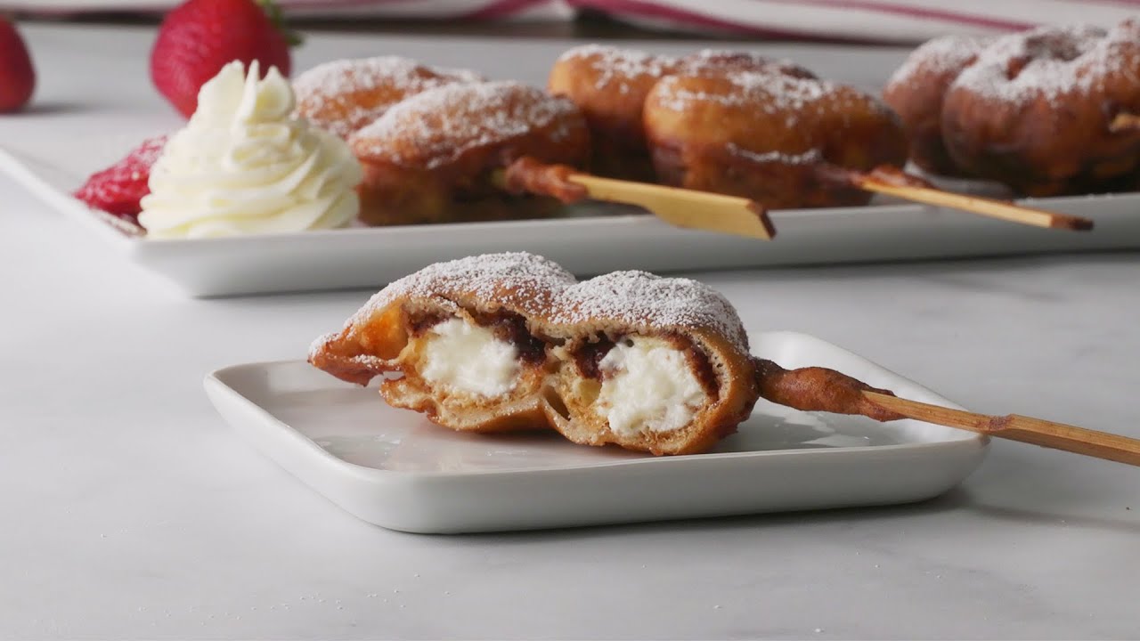 Deep-Fried Mini Eclairs Recipe - YouTube