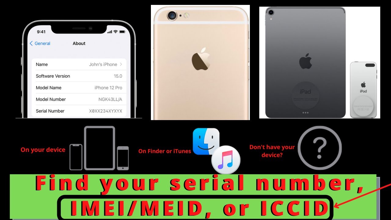 Find the Serial number, IMEI, MEID, or ICCID on your iPhone, iPad, or ...