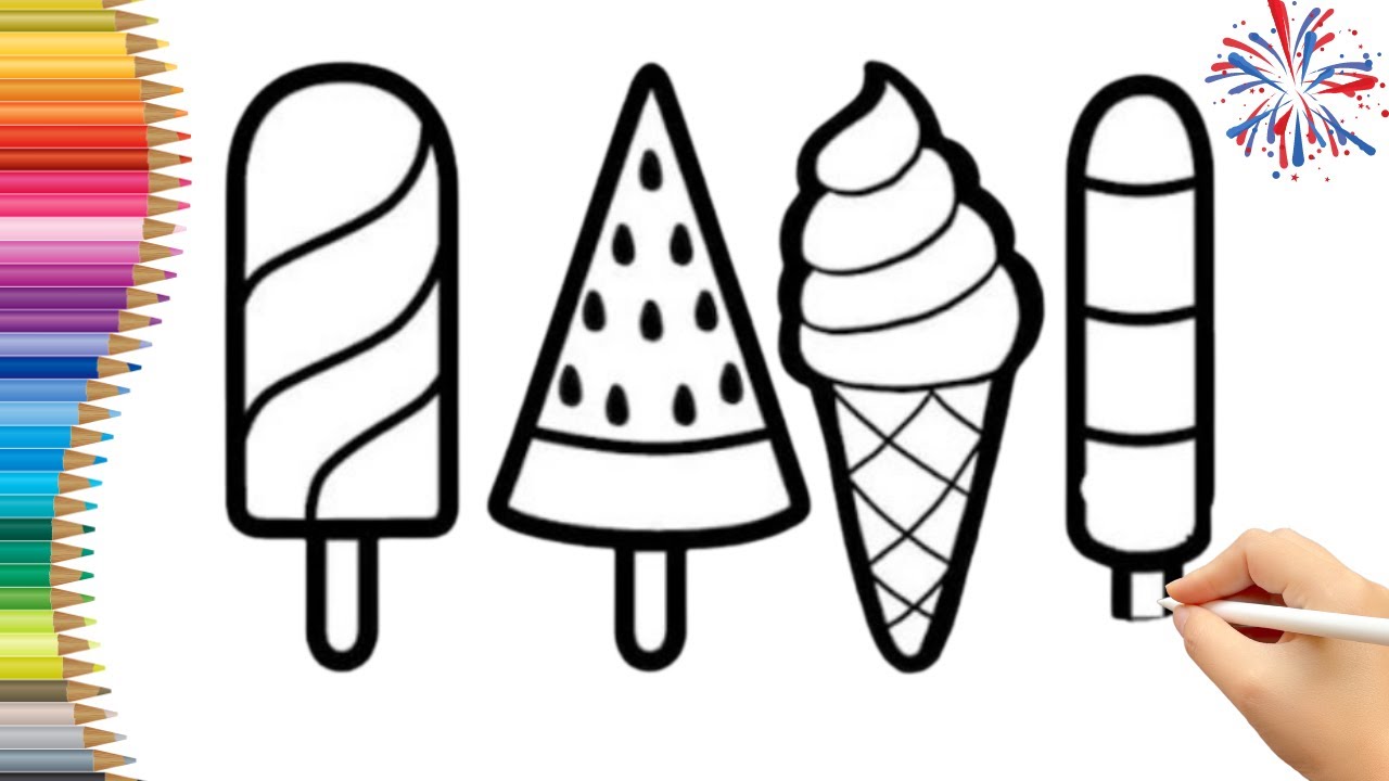 How to Draw Ice Cream ,Ice Cream Drawing tutorial step by step ...
