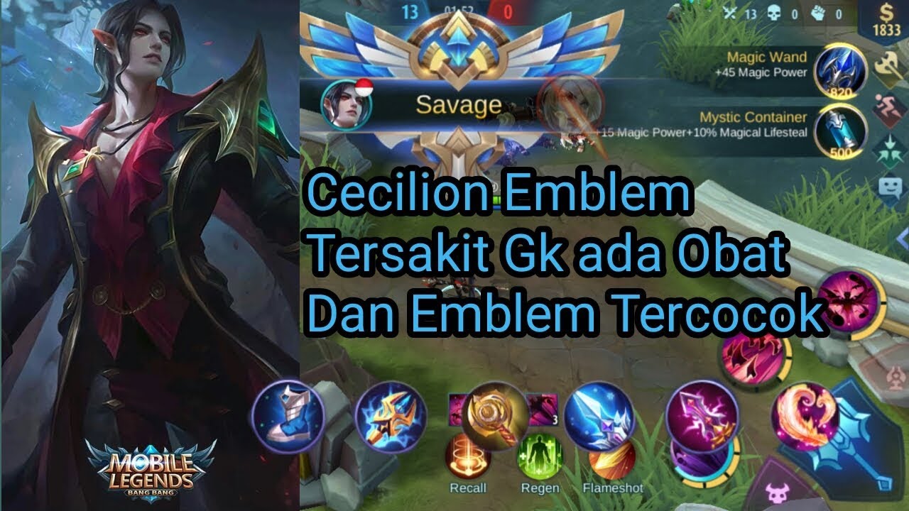 Cecilion Item Build Tersakit dan Emblem yang cocok Terbaru - Mobile ...