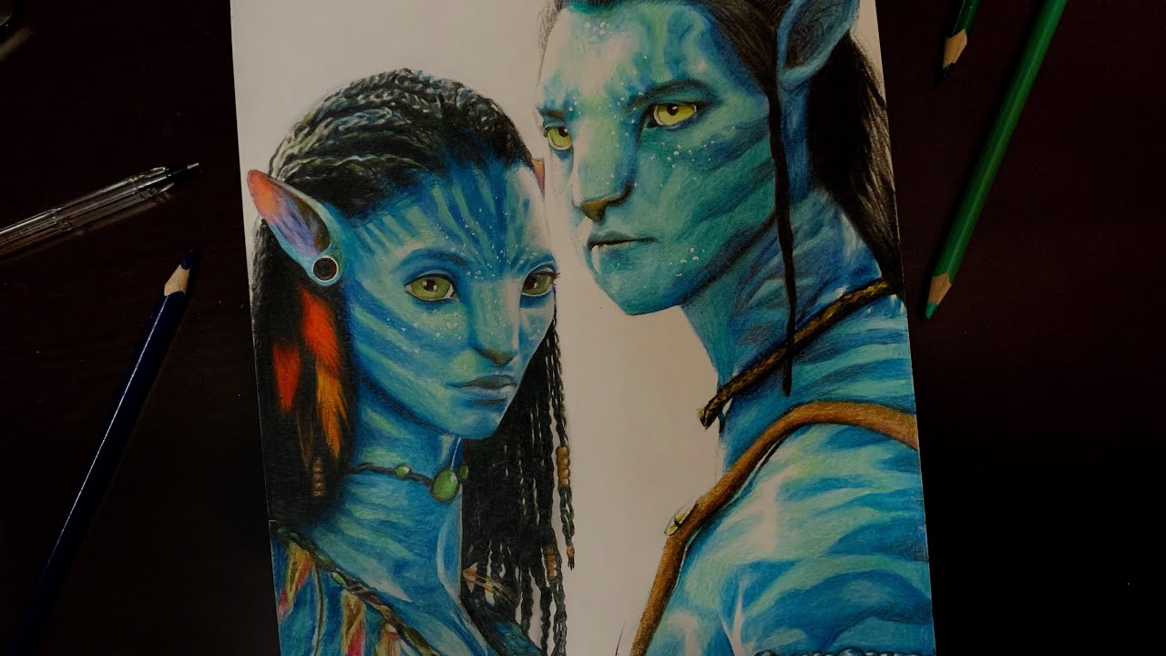 AVATAR Drawing | Color Pencil Drawing - YouTube