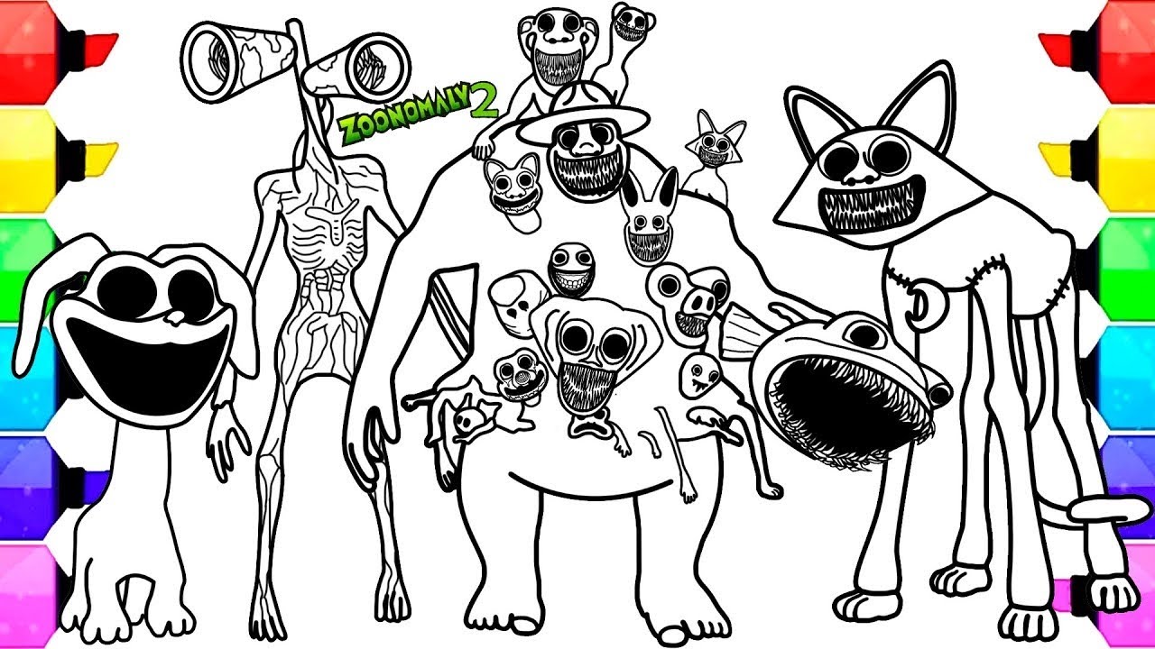 Zoonomaly Coloring Pges New / How to Color All New Bosses and Monsters ...