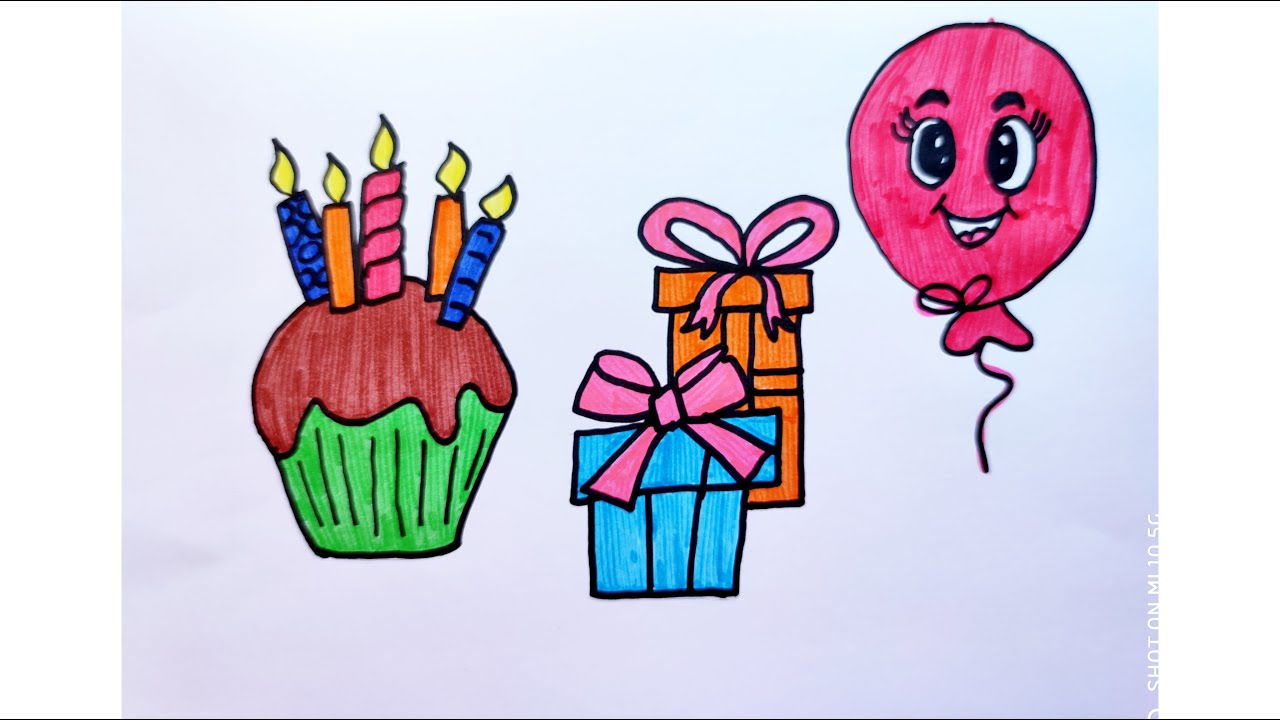 How to Draw Happy Birthday Celebration! 🎉🥳 - YouTube