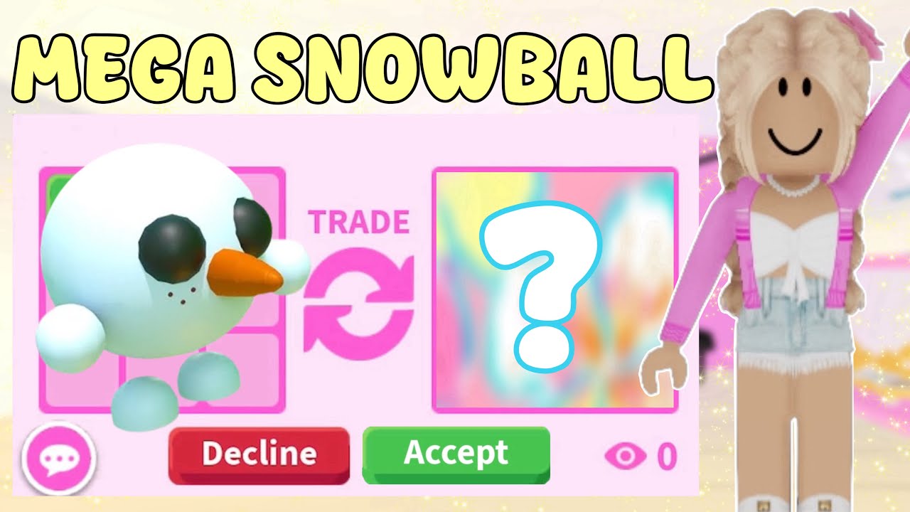 Trade my MEGA SNOWBALL PET for SO MANY MEGAS in Adopt Me!? - YouTube