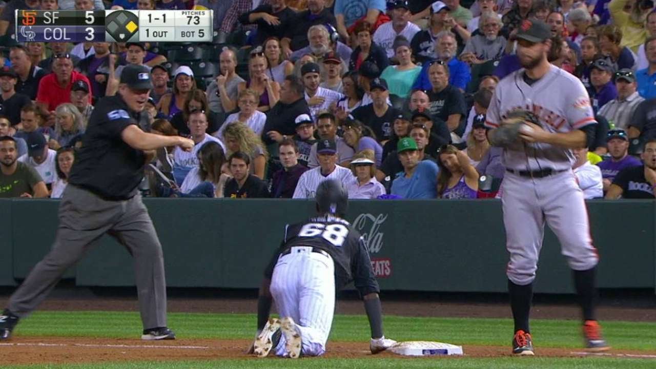 SF@COL: Suarez picks off Tapia at first base - YouTube