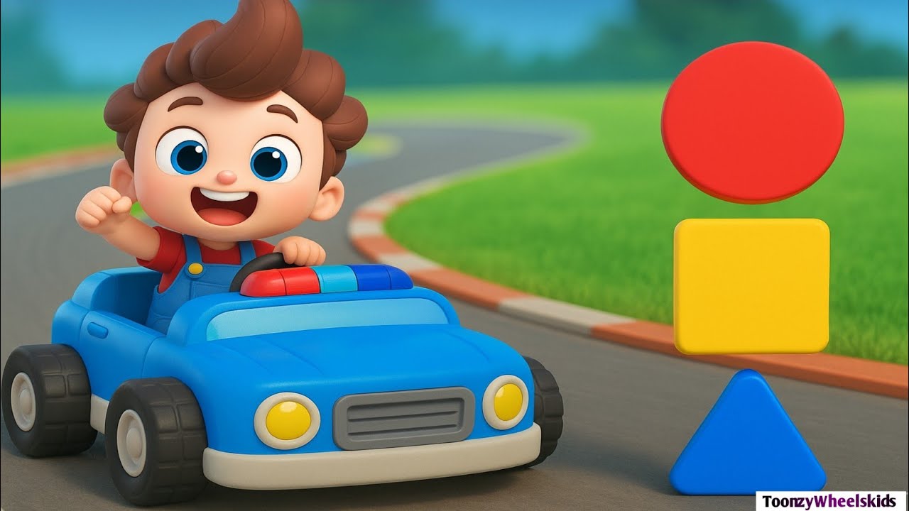 Kids Learn Shapes with Wheels | Police Car’s Wheel Song | Circle ...