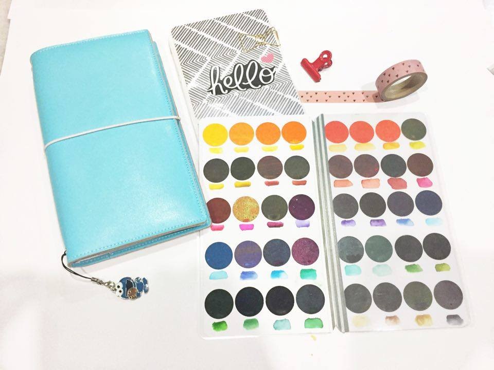 Tutorial | Watercolor palette for Traveler's Notebook - YouTube