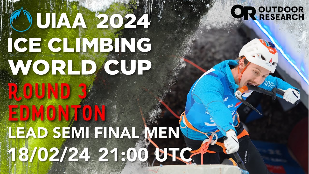 Round 3 of the UIAA 2024 Ice Climbing World Cup MENS LEAD SEMI FINAL ...
