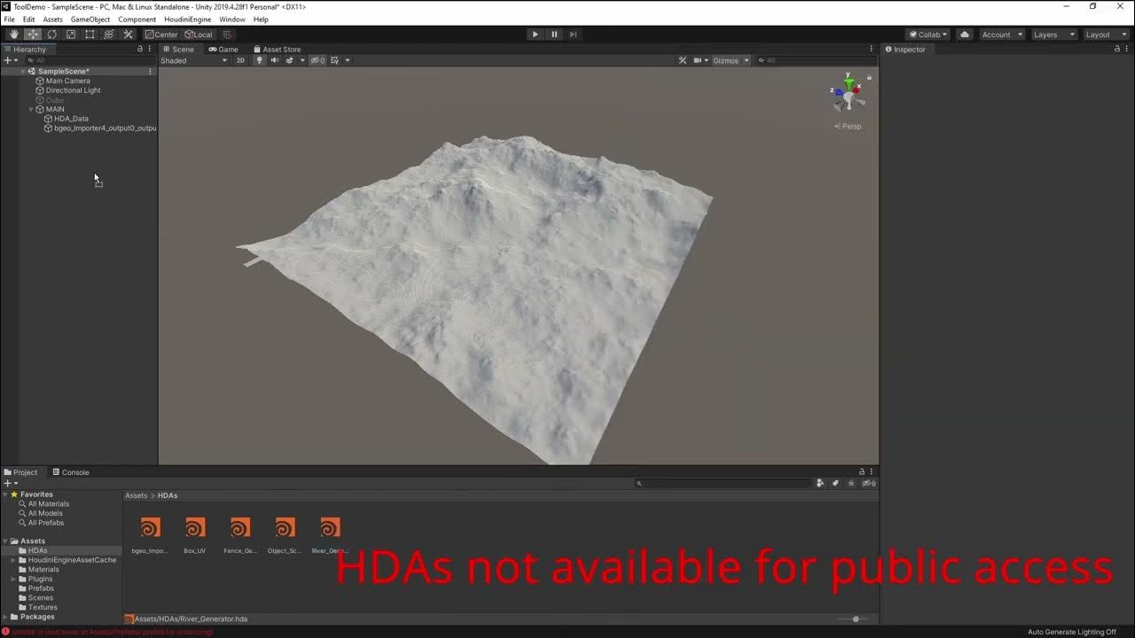 [WIP] Houdini River Generator Digital Asset, Using the Houdini Engine in Unity - YouTube