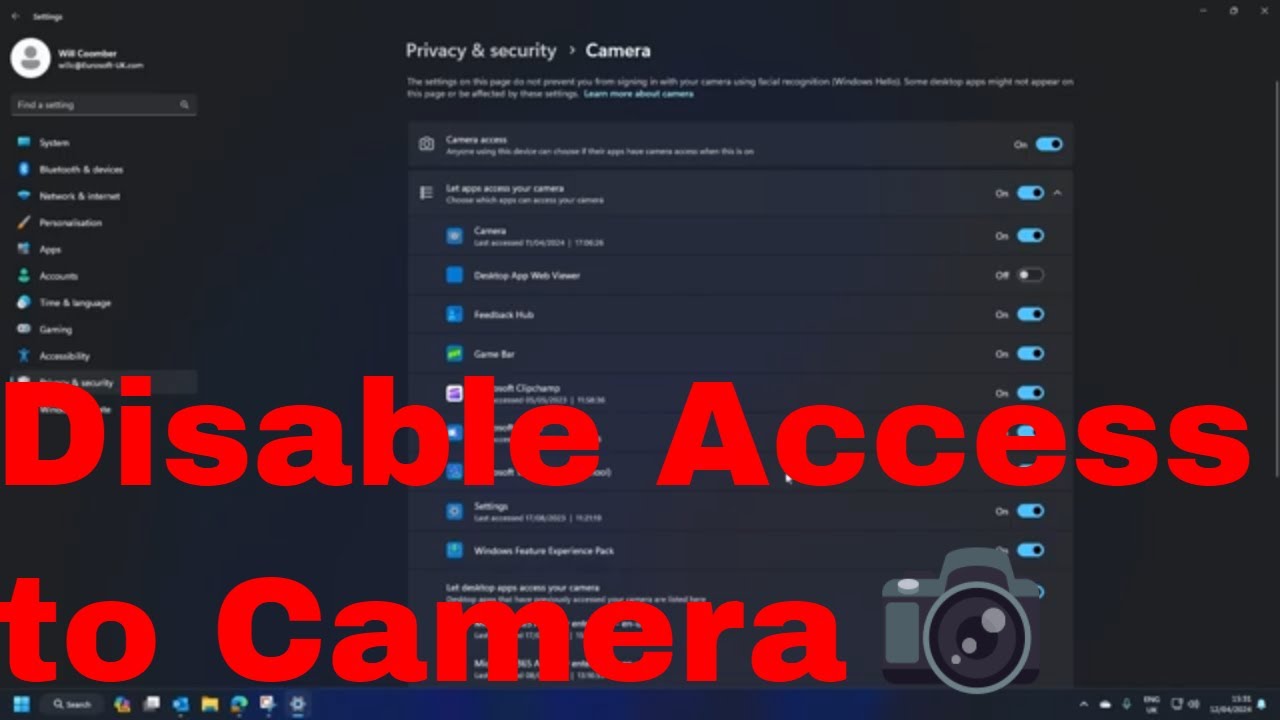 How to Disable Camera or App access - YouTube