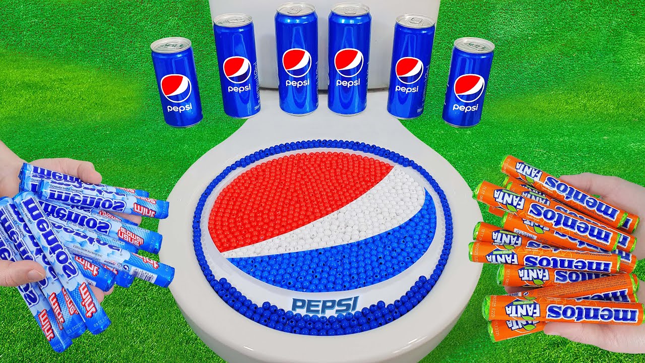 Experiment: Pepsi Logo VS Pepsi | Different Fanta Mentos and Popular ...