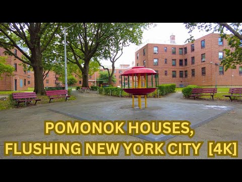 Life in  Pomonok Housing Projects, Queens. New York City Walking Tour 4K