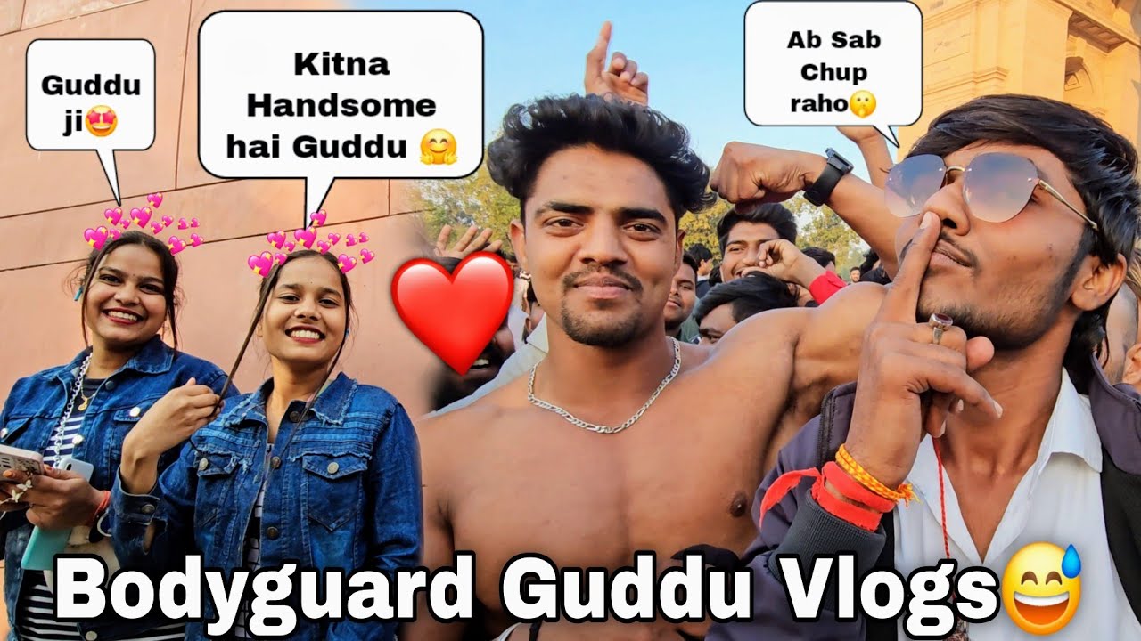 Guddu vlogs Bodyguard prank 🤣 Girls reaction🤩 || Guddu Vlogs - YouTube