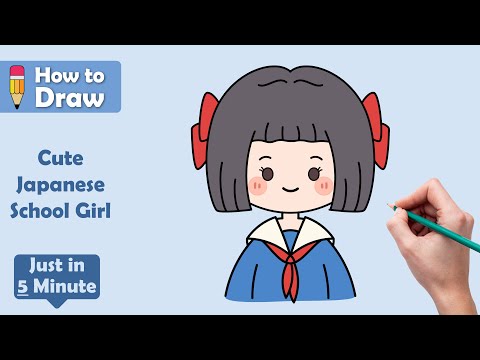How to Draw a Cute Japanese School Girl | Step-by-Step Tutorial