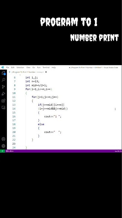 Program To Best Tutorial 1 Number Print II Software Engineer 💯🧠😈C++ Lan.🖥️🖥️#cpp #shorts #viral ...