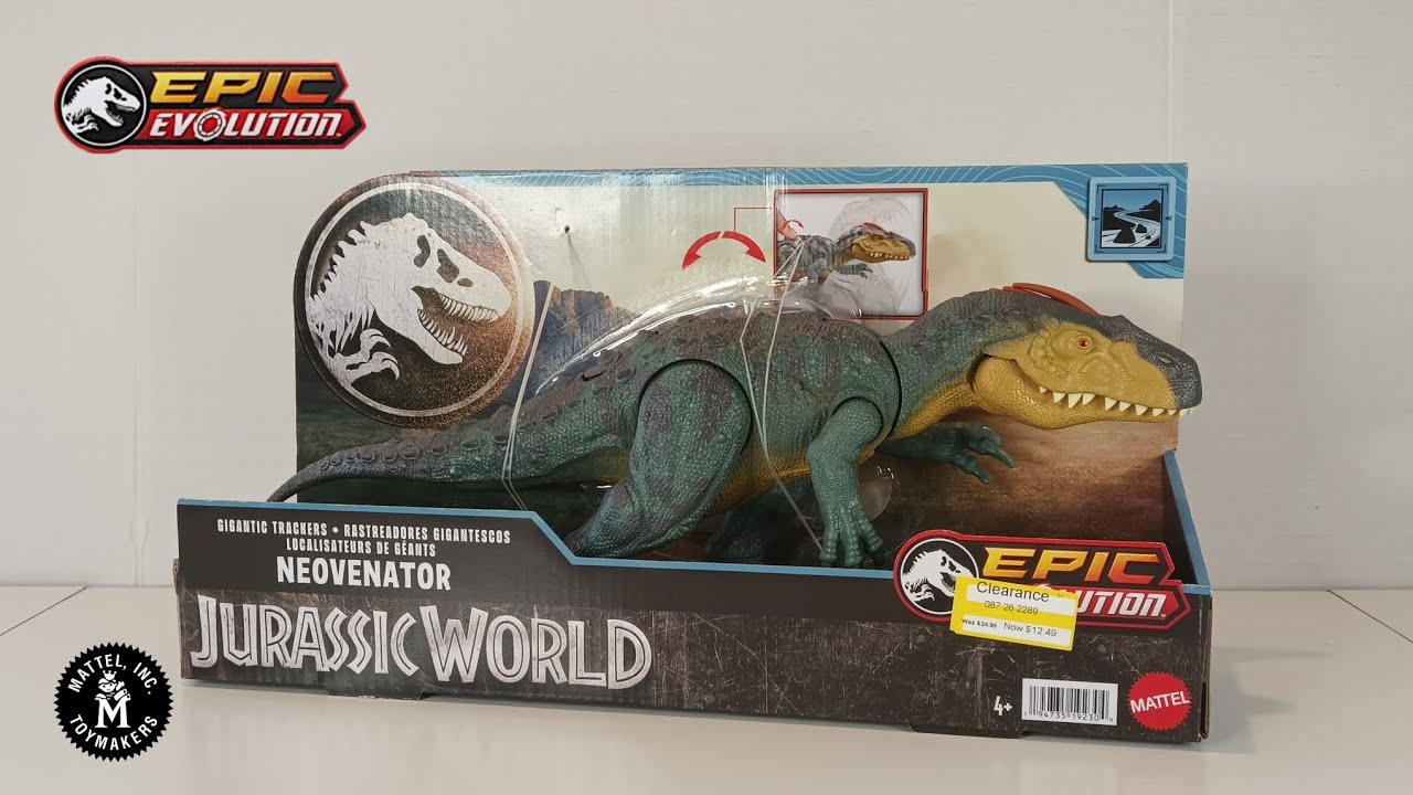 Mattel Jurassic World Epic Evolution Wild Trackers Neovenator - YouTube