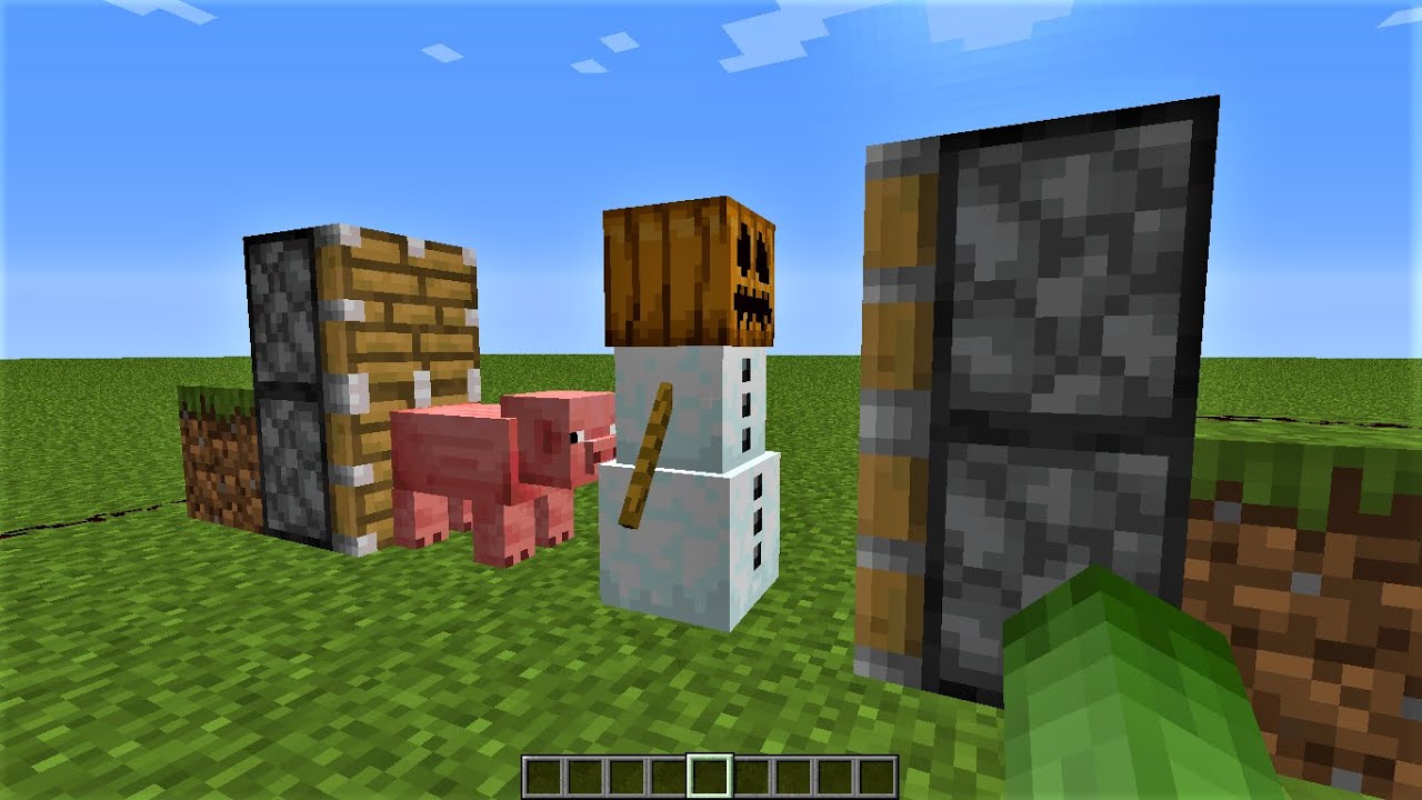 snow golem + pig = .... ? - YouTube