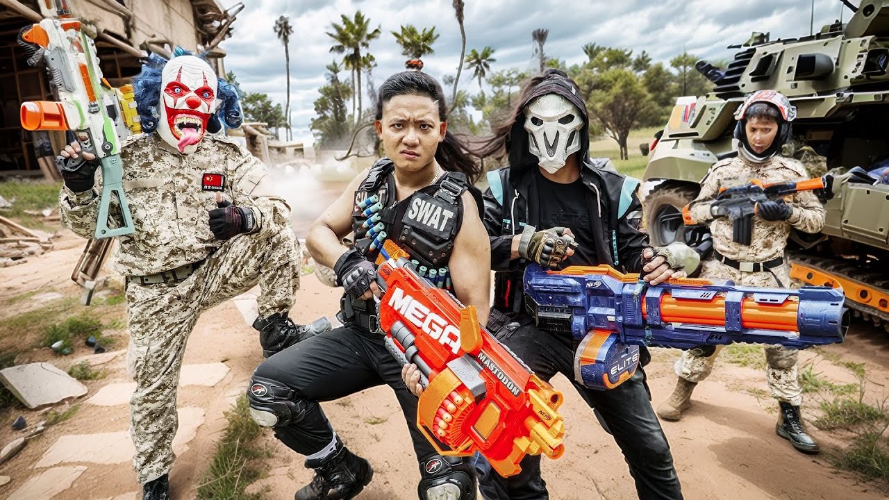 LTT Films : Silver Flash Vs The Masked Army - Ultimate Nerf Guns Battle ...