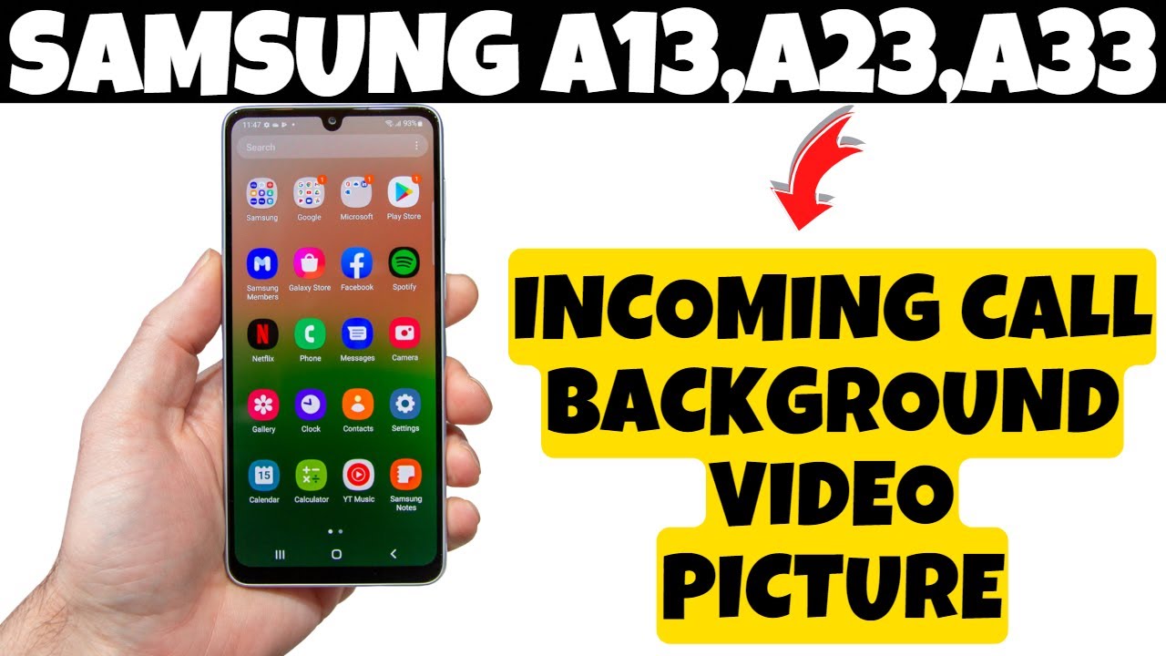 How to Change Incoming Call Background Video / Picture Samsung A13,A23 ...