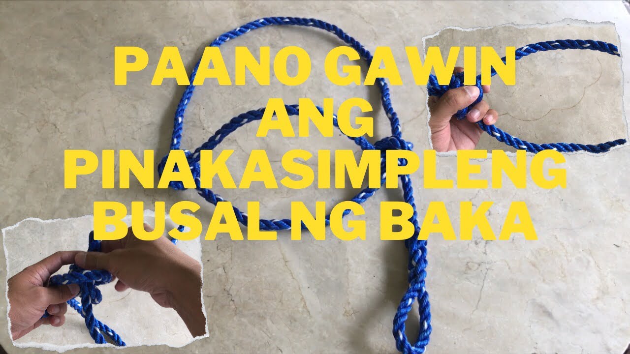 Paano Gawin Ang Pinaka Simpleng Busal ng Ating Mga Alagang Baka - YouTube