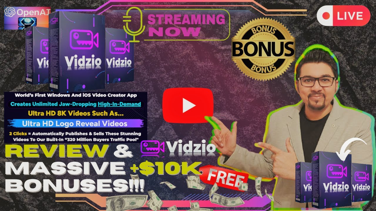 Vidzio Review⚡📲[LIVE] World's No1. Windows & MacOS Desktop Video Creator Software💻⚡FREE Bonuses💲 ...