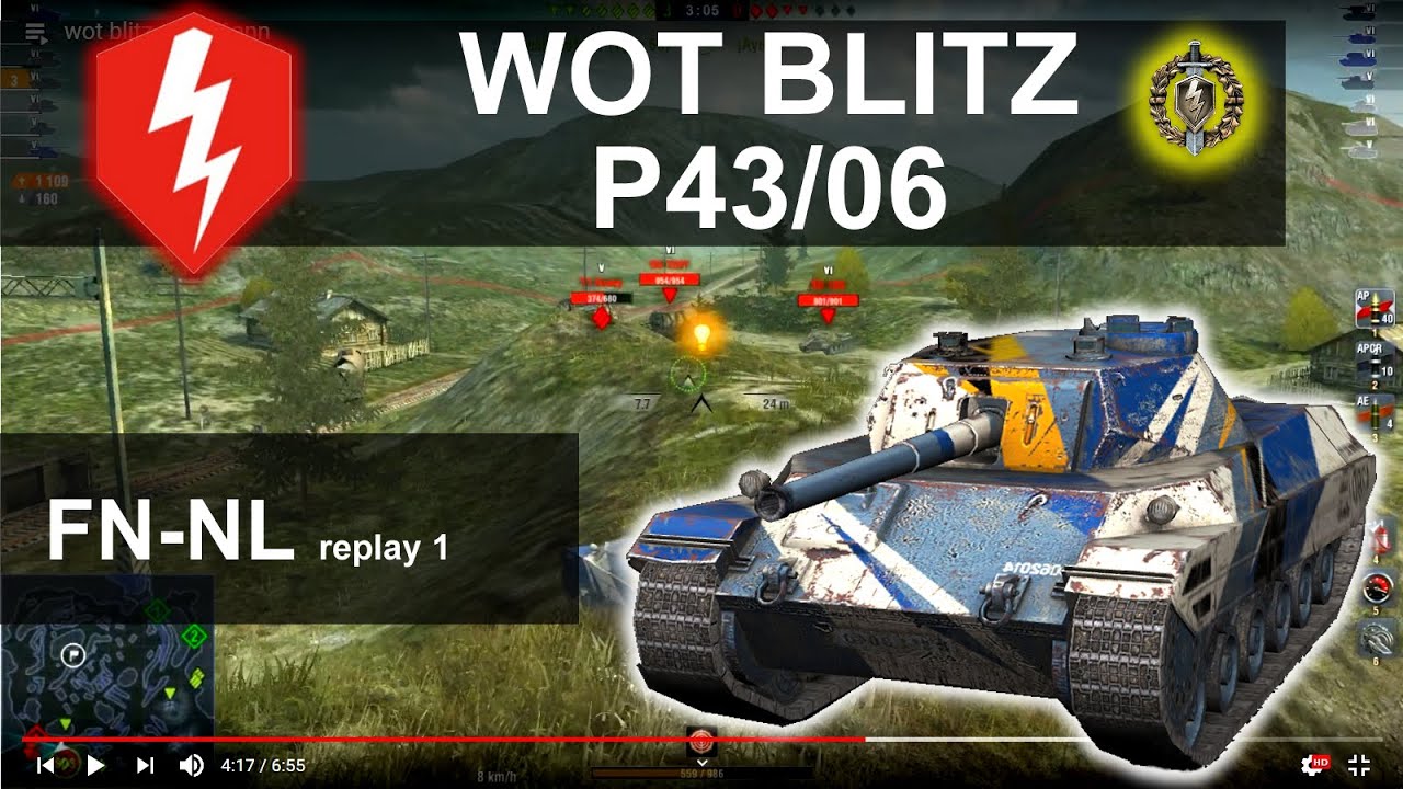 wot blitz p43/06 replay *4 kills *1991 dmg *808 experiencia *as de ...