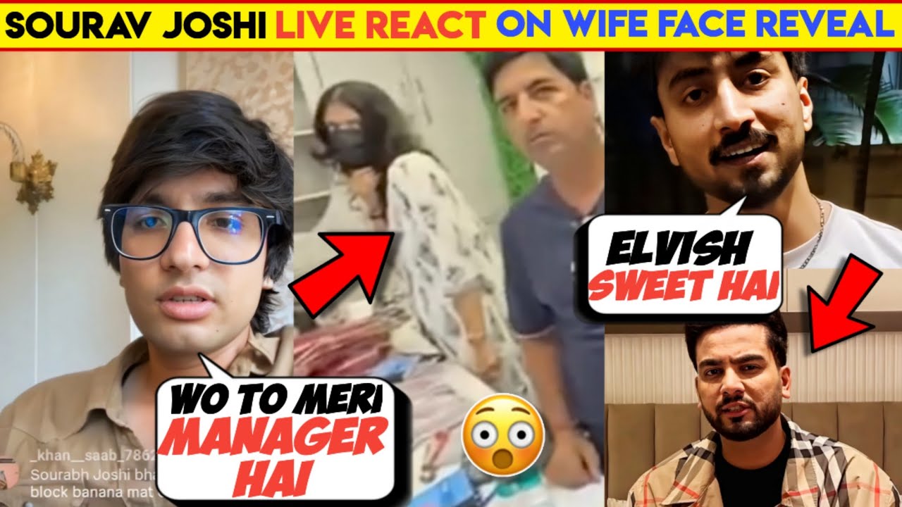 🤯Sourav Joshi Live React On His Wife Face Reveal,Mr Faisu On Elvish Yadav,Sourav Joshi insta ...