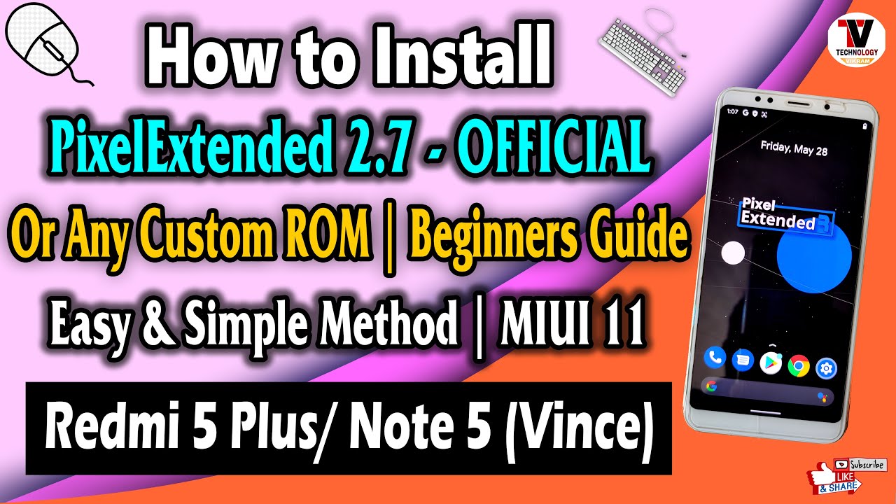 Install Pixel Extended Or Any Custom ROM on Redmi Note 5/5 Plus (Vince ...