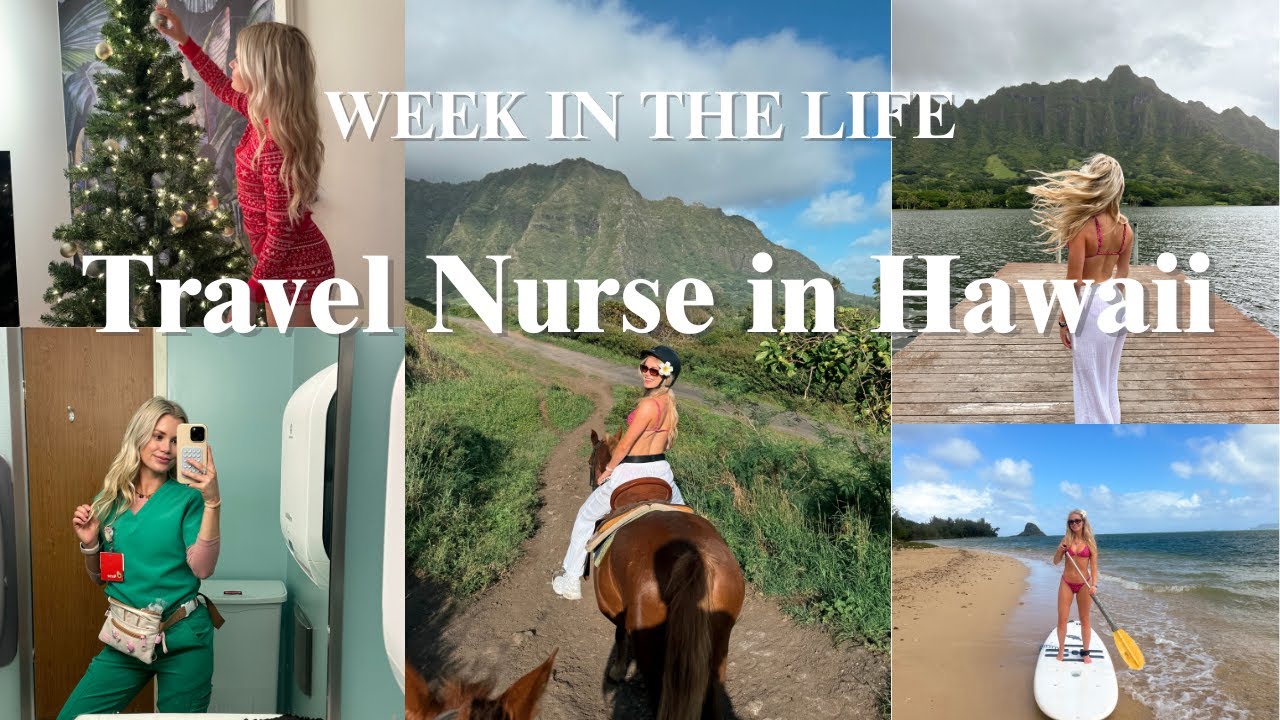 travel nurse in Hawaii vlog 𓆉 day&night shifts, exploring Oahu ...