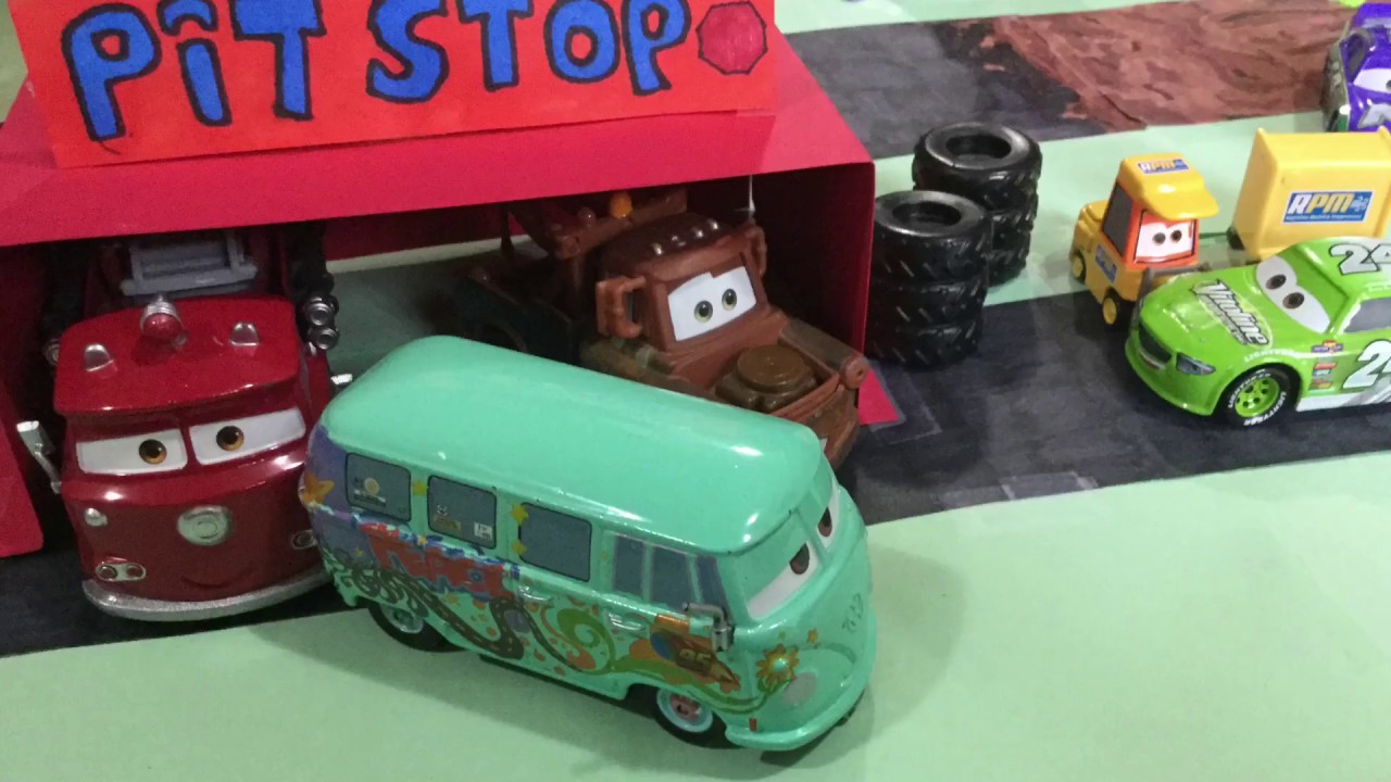 Cars Custom Pit Stop!!! - YouTube