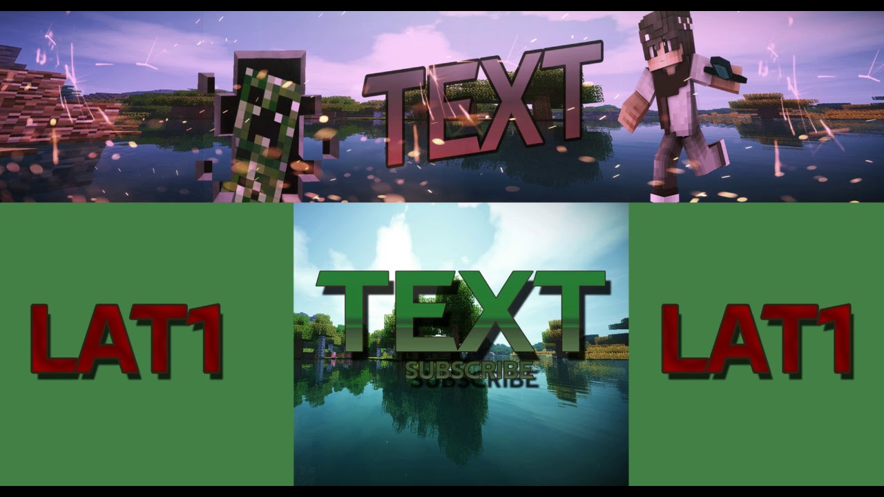 Minecraft Banner AND Logo (psd) - YouTube