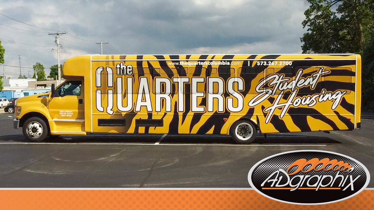 The Quarters at Columbia Shuttle Bus | Perforated Vinyl Wrap ...