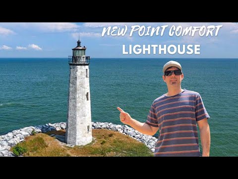 NEW POINT COMFORT LIGHTHOUSE ...10th oldest lighthouse in the U.S ...