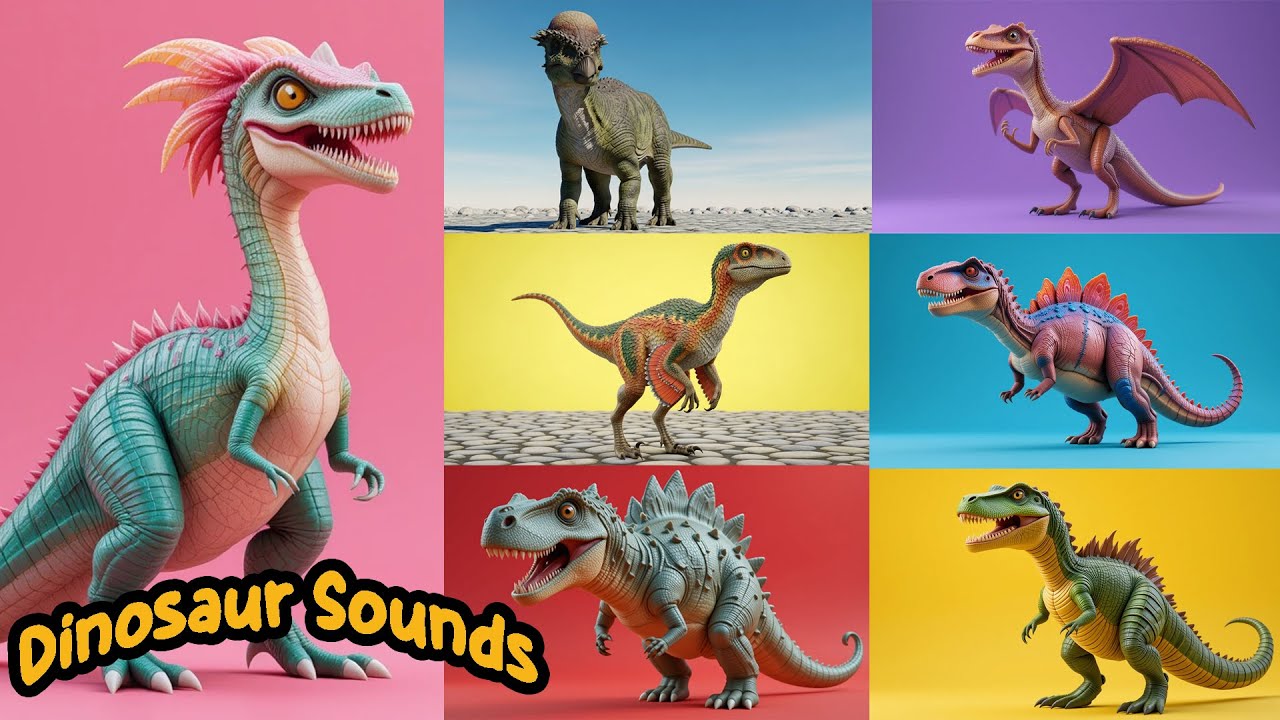 Dinosaur Sounds Song for Kids | Learn Dino Names & Fun Nursery Rhymes ...