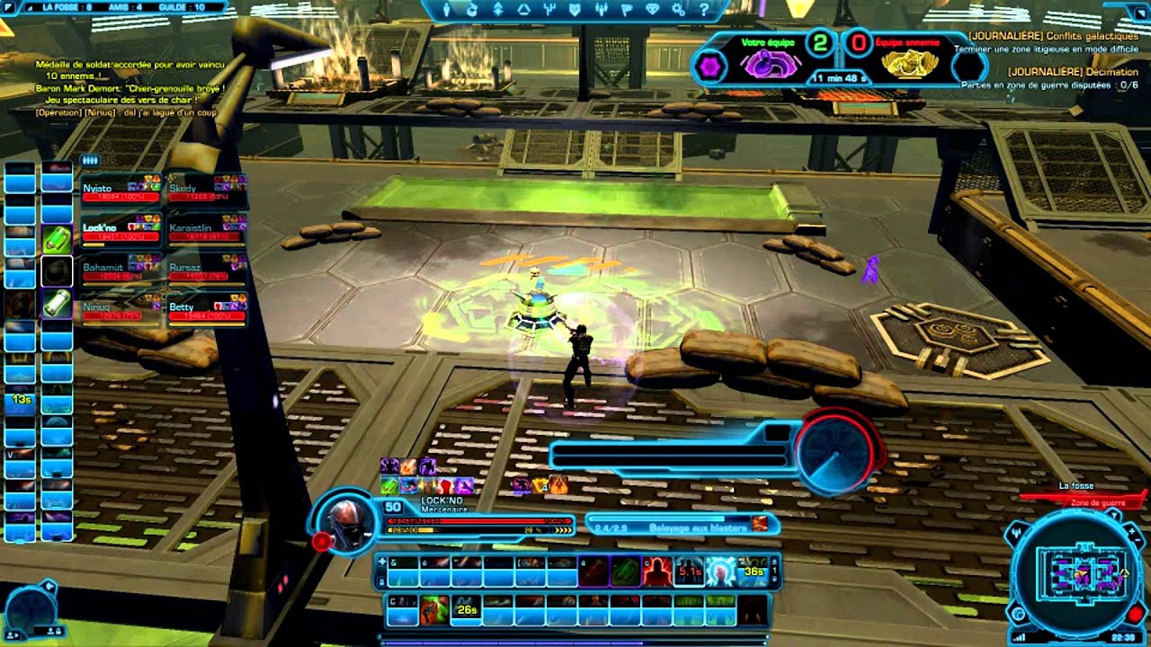 Huttball swtor pvp Mercenaire "Mantle of the Force" - YouTube