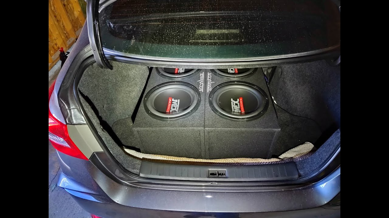 FOUR MTX 12s in THE TRUNK!! - YouTube