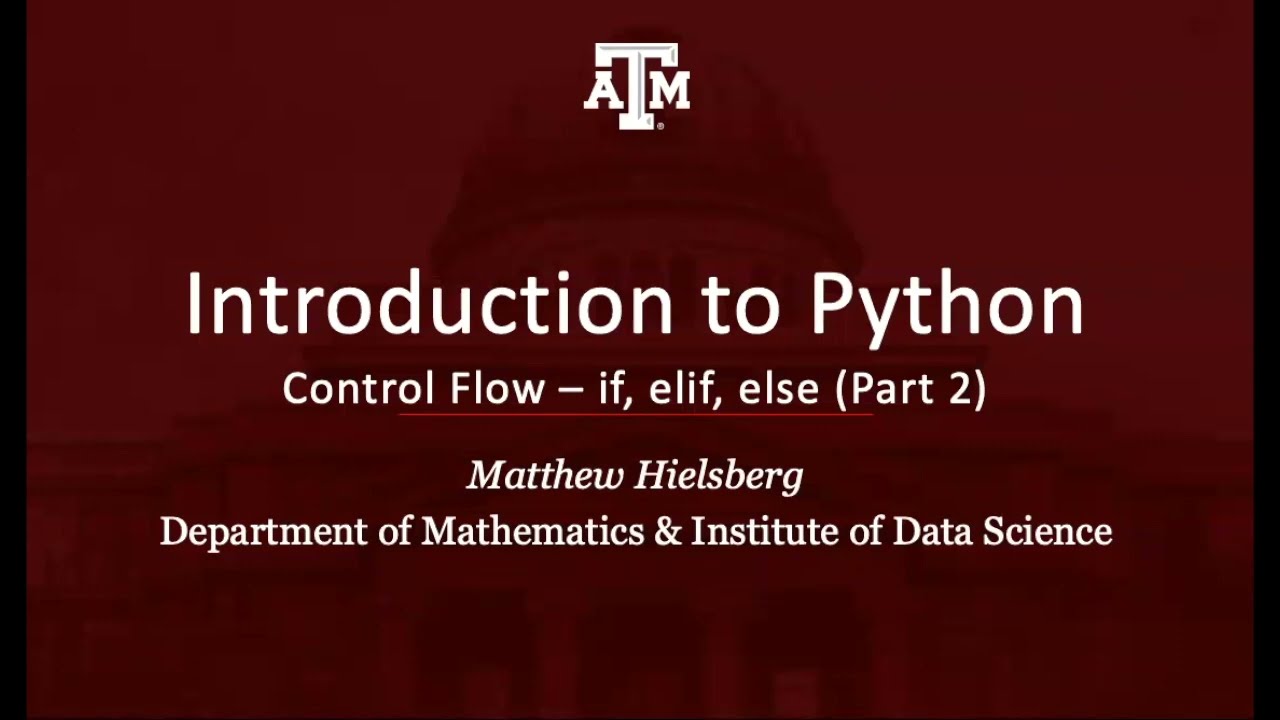 05 01 02 control flow - YouTube