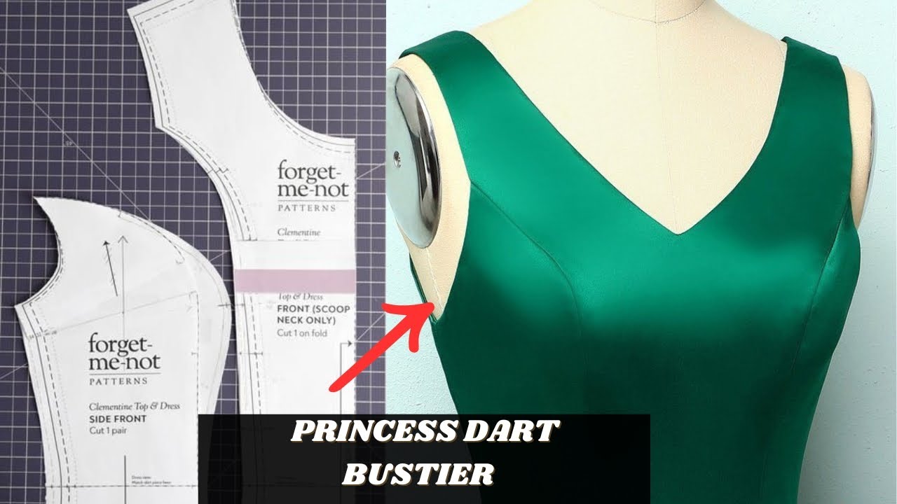 How To Draft A Princess Dart Bustier Pattern. (DETAILED) - YouTube