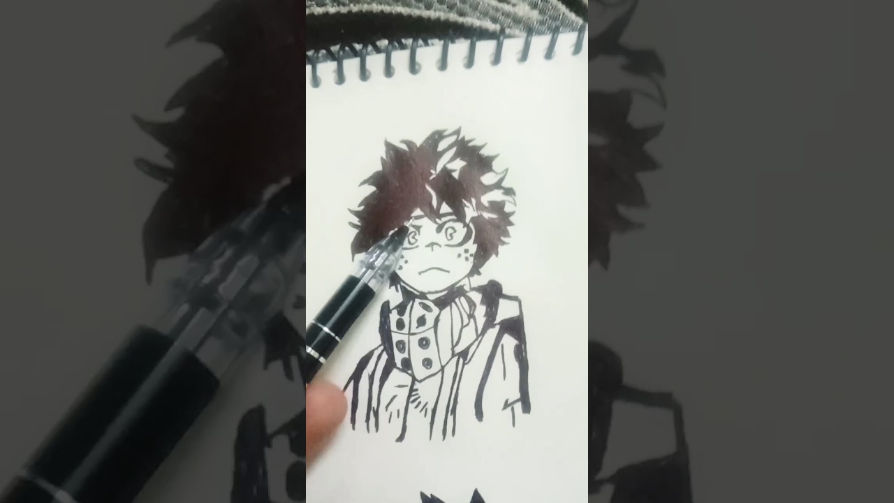 my hero academia deku drawing the most prime hero - YouTube