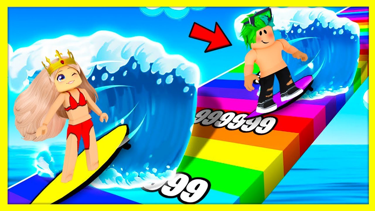 ROBLOXTA EN HAVALI SÖRFÇÜ OLDUK 😎 🌊 ROBLOX SURF RACE CLICKER - YouTube