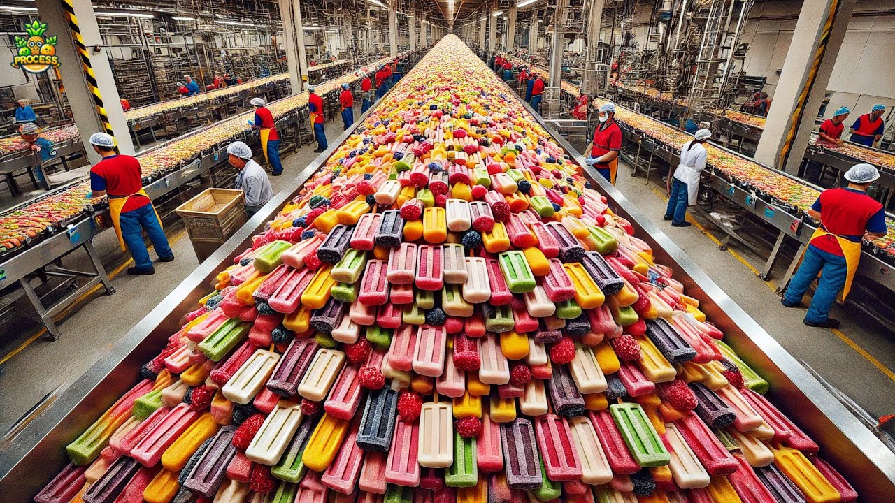 How Millions of Fruit Popsicles Are Made in a Factory | Fruit Popsicle ...