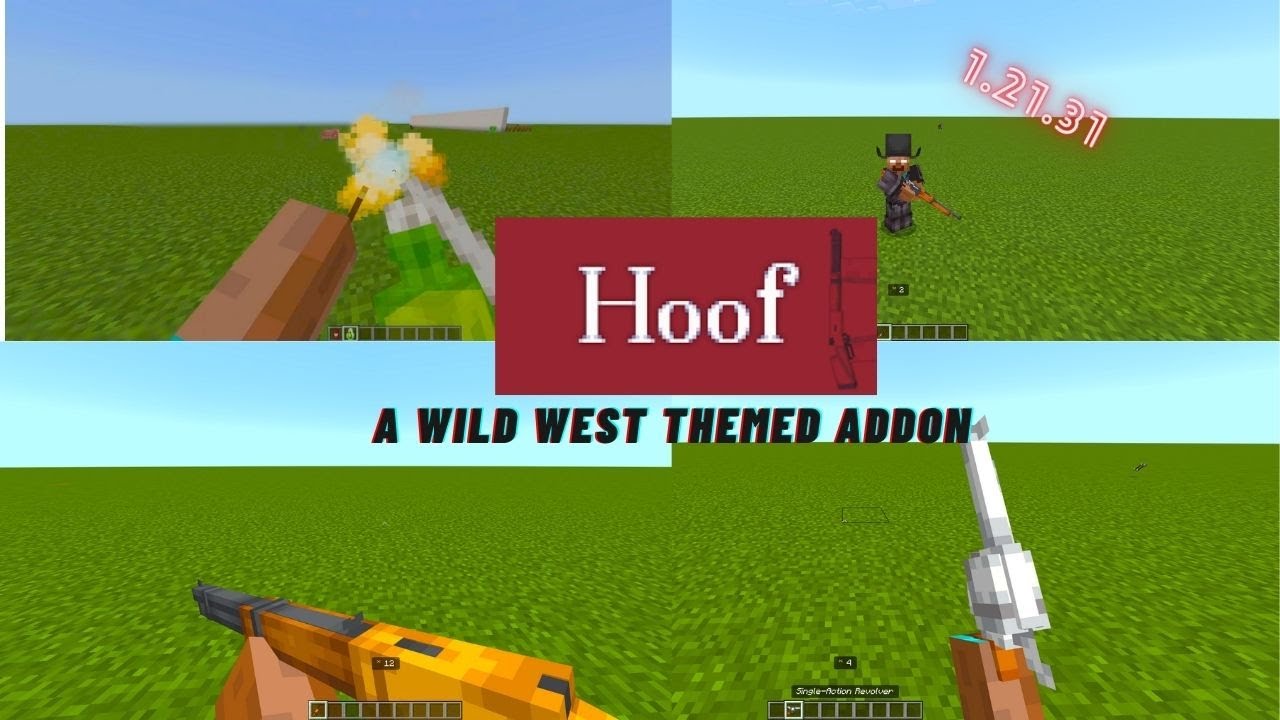 HOOF- A WILD WEST-THEMED ADDON SHOWCASE! 3D GUNS AND MUCH MORE! MCPE ...