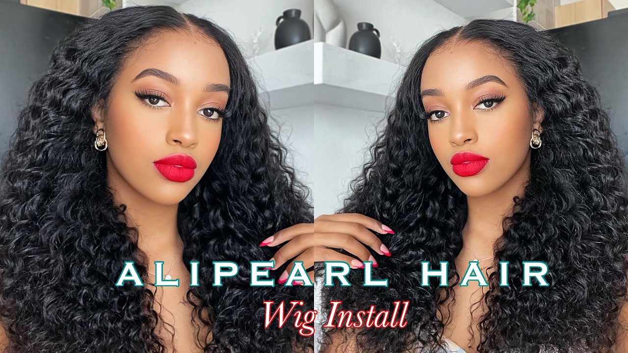 MY FAVORITE CURLY WIG// Deep Wave Wig Detailed InstaIl LACE MELTED ...
