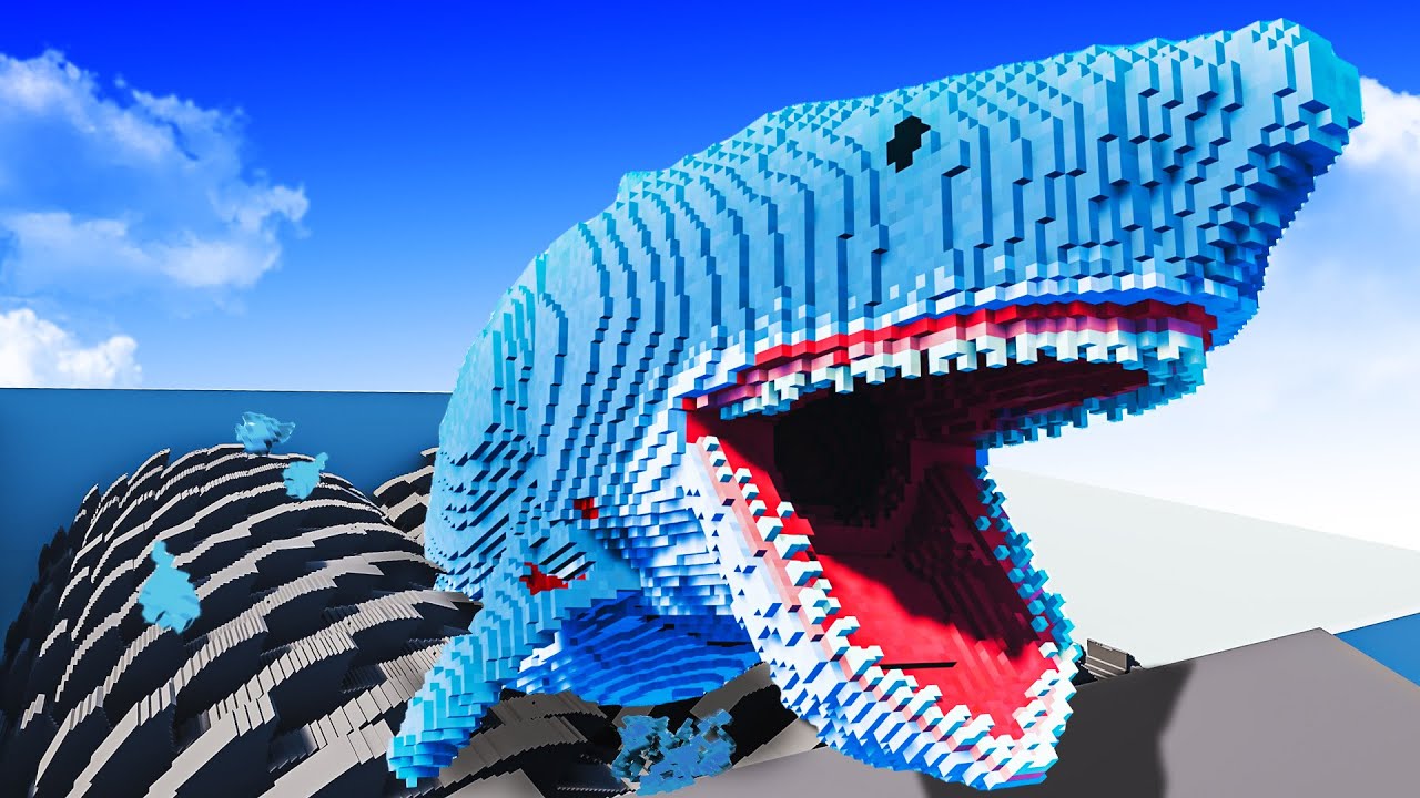 MEGALODON vs GIANT SHREDDER! - Teardown Mods - YouTube