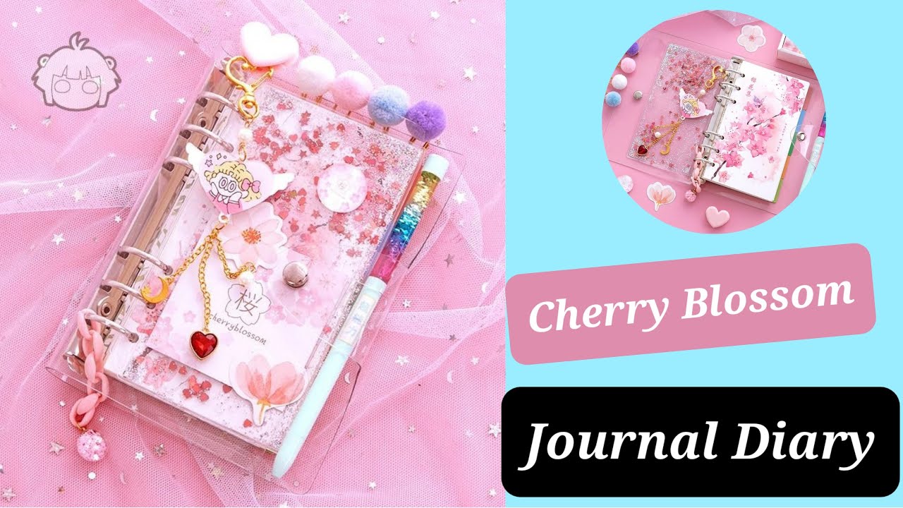 DIY Cherry Blossom Journal Diary / How to make Journal Diary at home ...