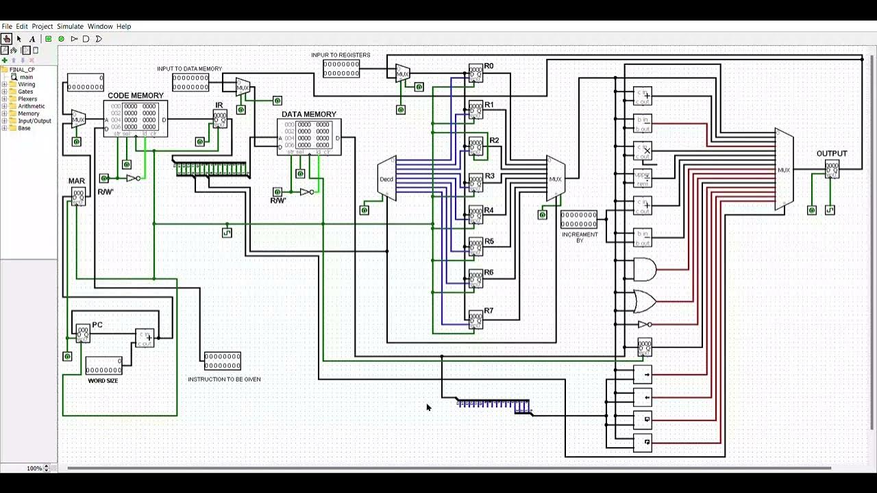 16 Bit Processor Simulation In Logisim Youtube