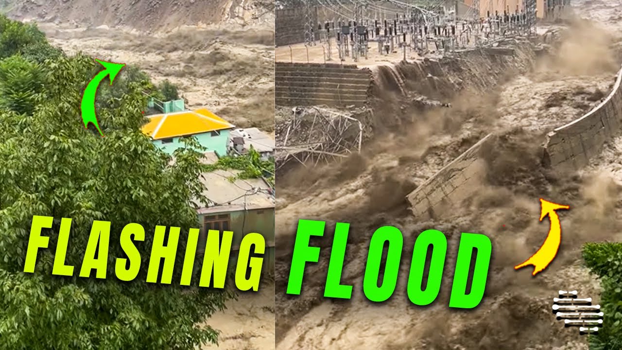 Strong Flood Flashing Away Everything in Its Path - YouTube