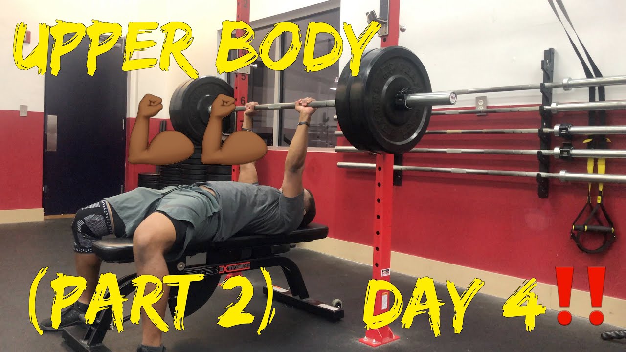 UPPER BODY WORKOUT 💪🏾 (PART 2) | CHEST, SHOULDERS & ARMS | DAY 4 - YouTube