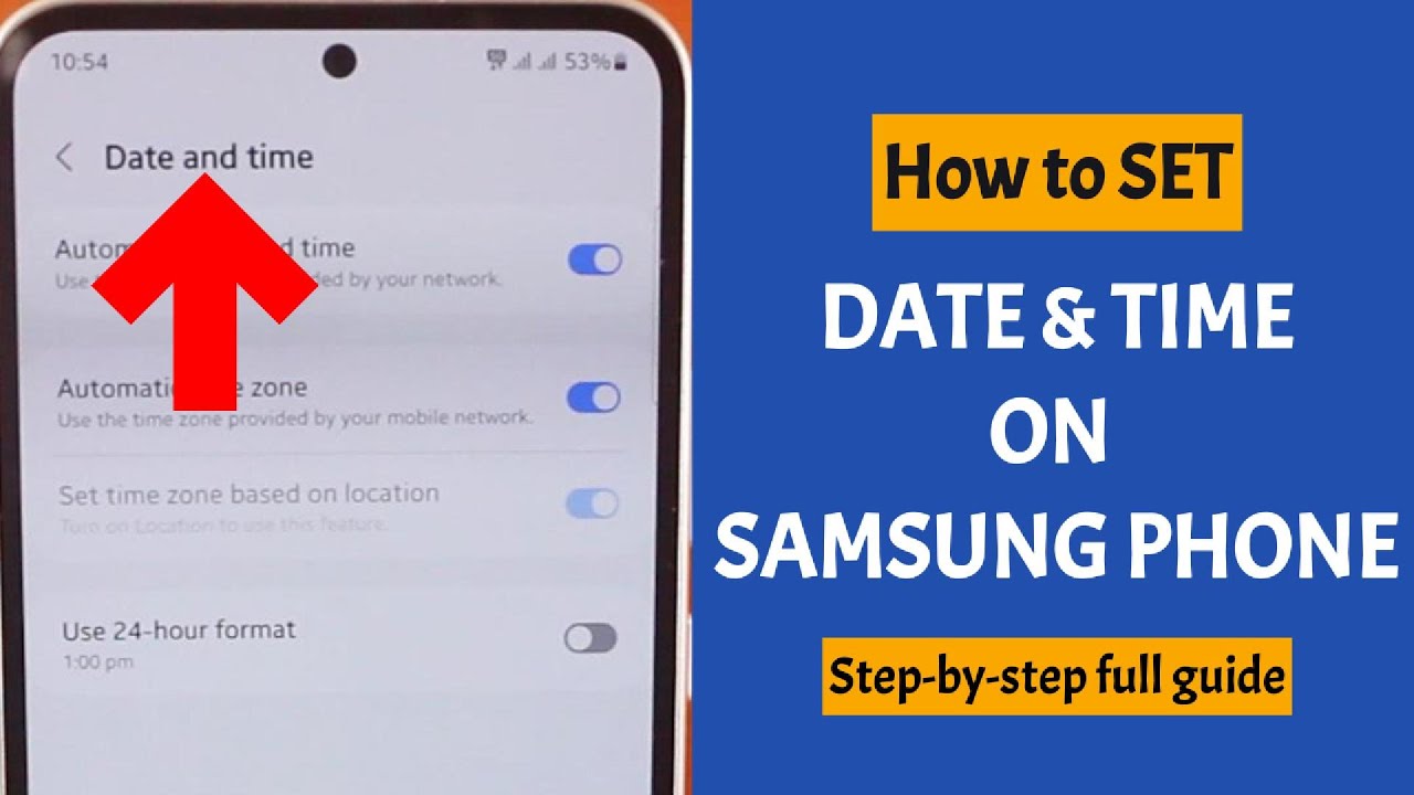 How to Set Time on Samsung Phone - YouTube